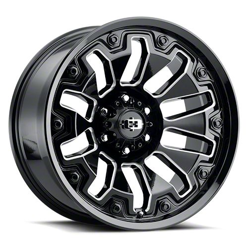 Vision Off-Road Toyota 4-Runner WHL Gloss Black Milled Spoke with Black ...