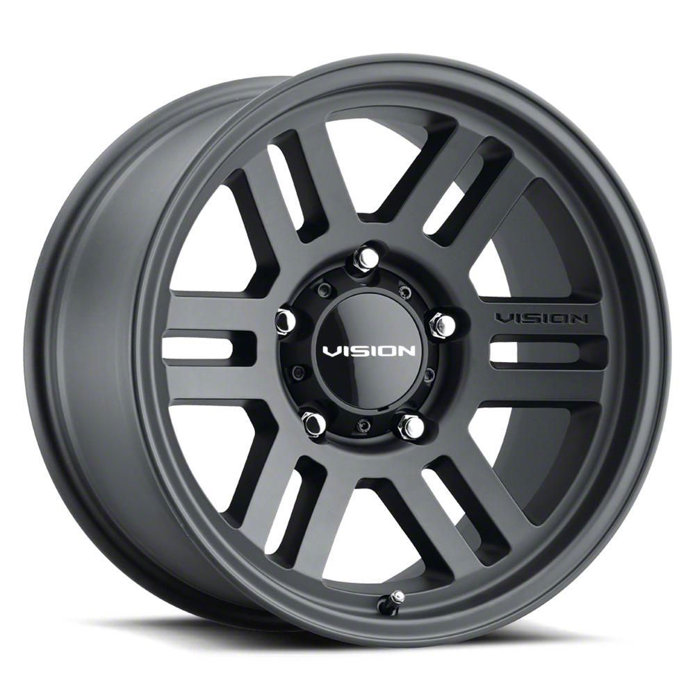 Vision Off-Road Bronco Manx 2 Overland Satin Black 6-Lug Wheel; 17x9 ...