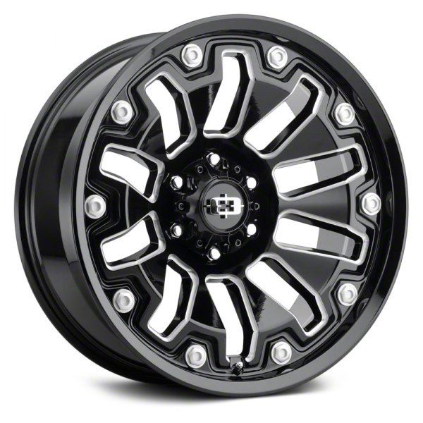 Vision Wheel Bronco Armor Gloss Black Milled 6-Lug Wheel; 18x9; 12mm ...