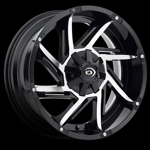 Vision Wheel Bronco Prowler Gloss Black Machined Face 6-Lug Wheel; 18x9 ...