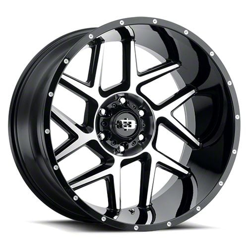 Vision Off-Road Bronco Silver Satin Black 6-Lug Wheel; 20x12; -51mm ...