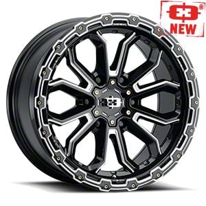 Vision Off-Road Bronco Valor Gloss Black Machined 6-Lug Wheel; 17x8.5 ...