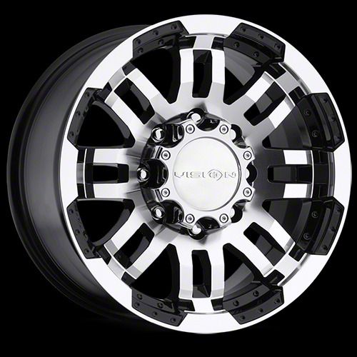 Vision Wheel Bronco Warrior Winter Paint-Silver 6-Lug Wheel; 18x8.5 ...