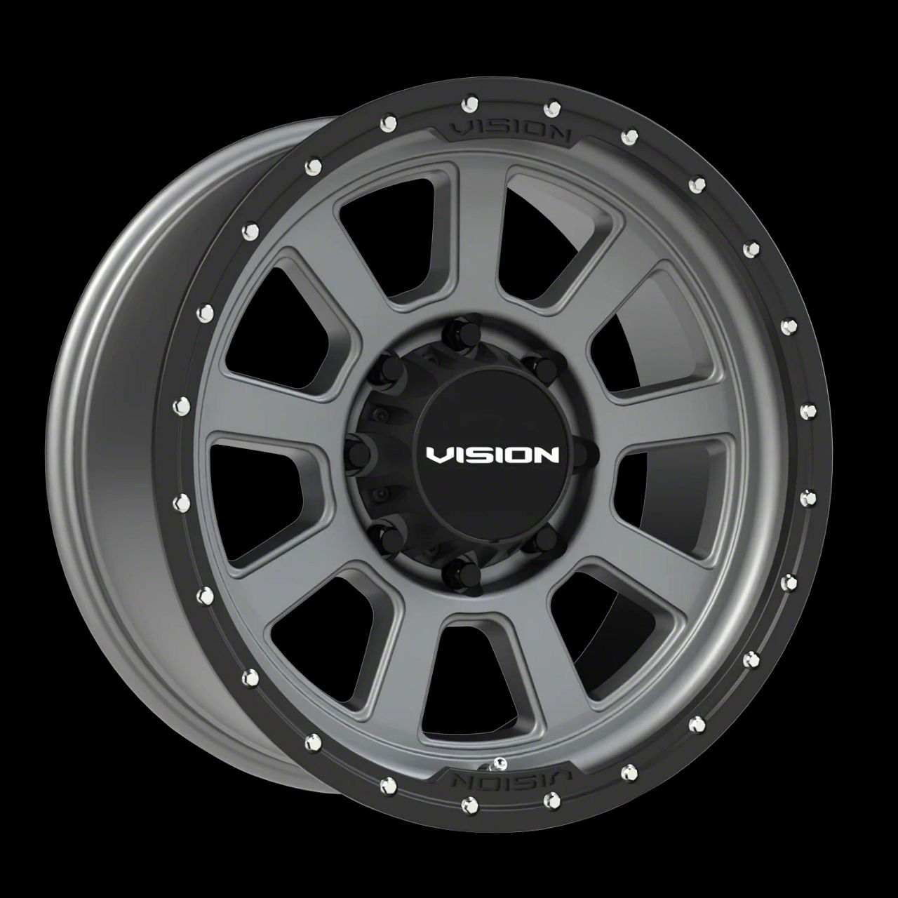 Vision Off-Road Jeep Gladiator Ojos Satin Grey Wheel; 18x9; -12mm Offset 350-8973SGBL-12 (20-26 ...