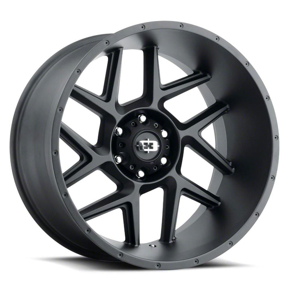Vision Off-Road Jeep Grand Cherokee Sliver Satin Black Wheel; 22x12 ...