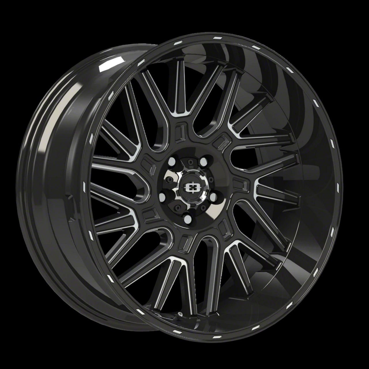 Vision Off-Road Jeep Grand Cherokee Brawl Gloss Black Milled Spoke ...