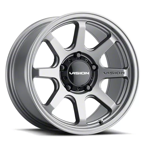 Vision Off-Road Jeep Wrangler Flow Satin Gray Wheel; 17x9; -12mm Offset ...
