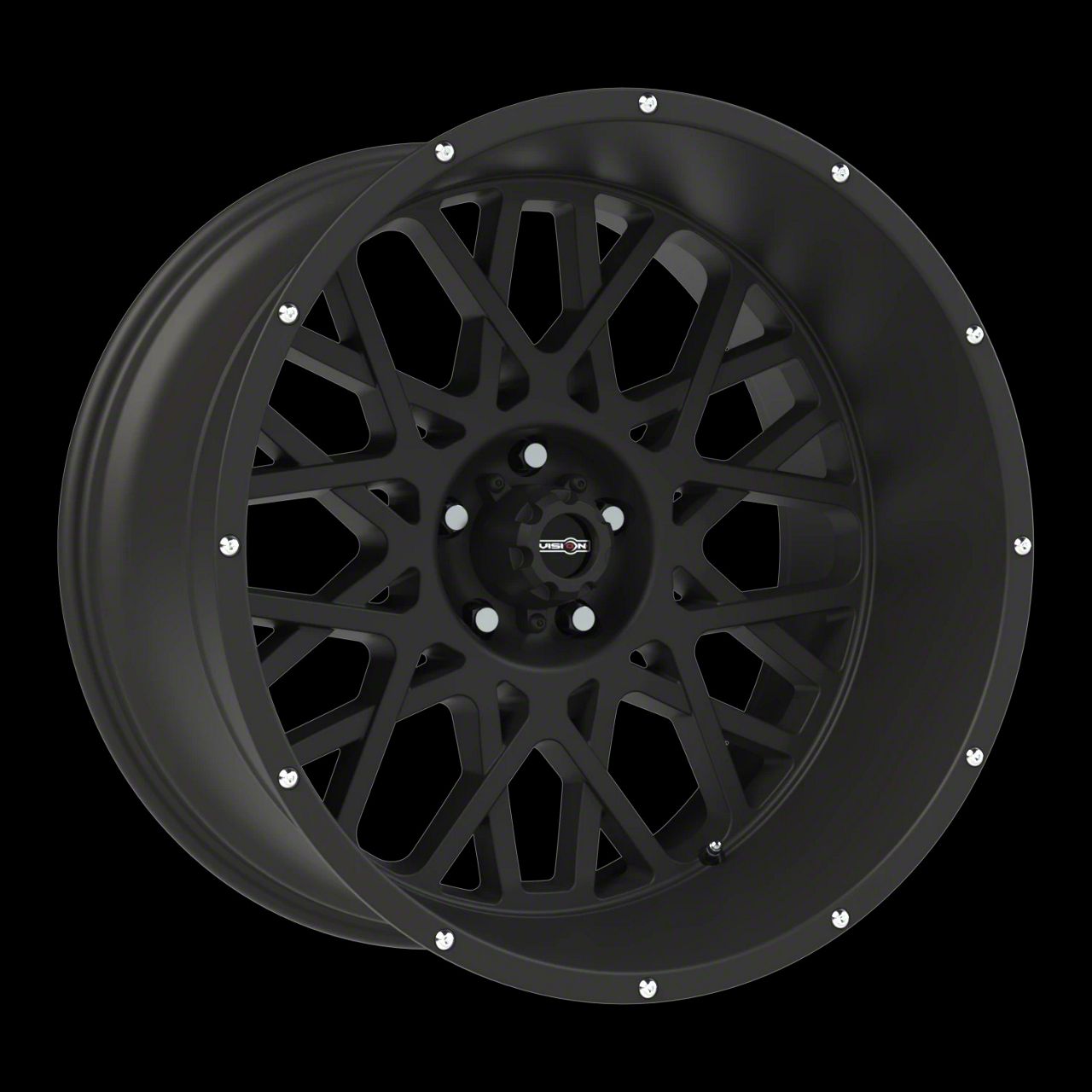 Vision Off-Road Jeep Wrangler Rocker Satin Black Wheel; 24x12; -51mm ...
