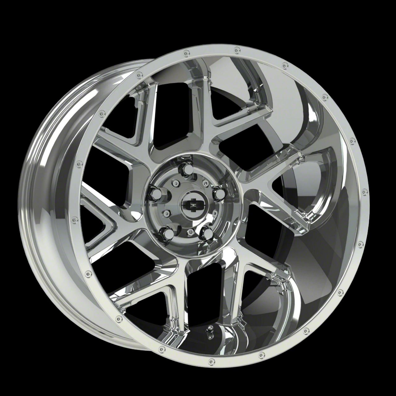 Vision Off-Road Jeep Wrangler Sliver Chrome Wheel; 22x12; -51mm Offset ...