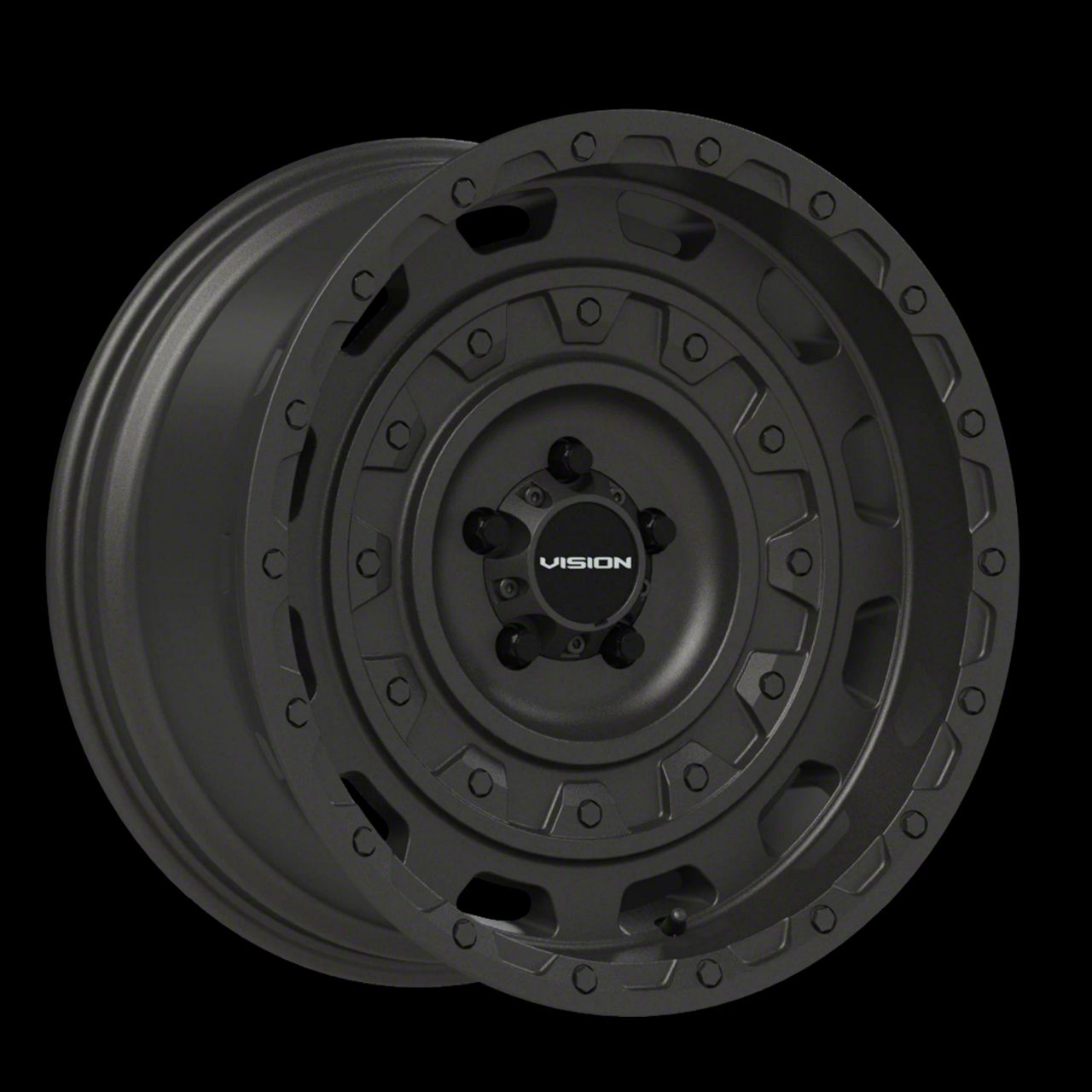 Vision Off-Road Jeep Wrangler Tactical Satin Black Wheel; 18x9.5; -18mm ...