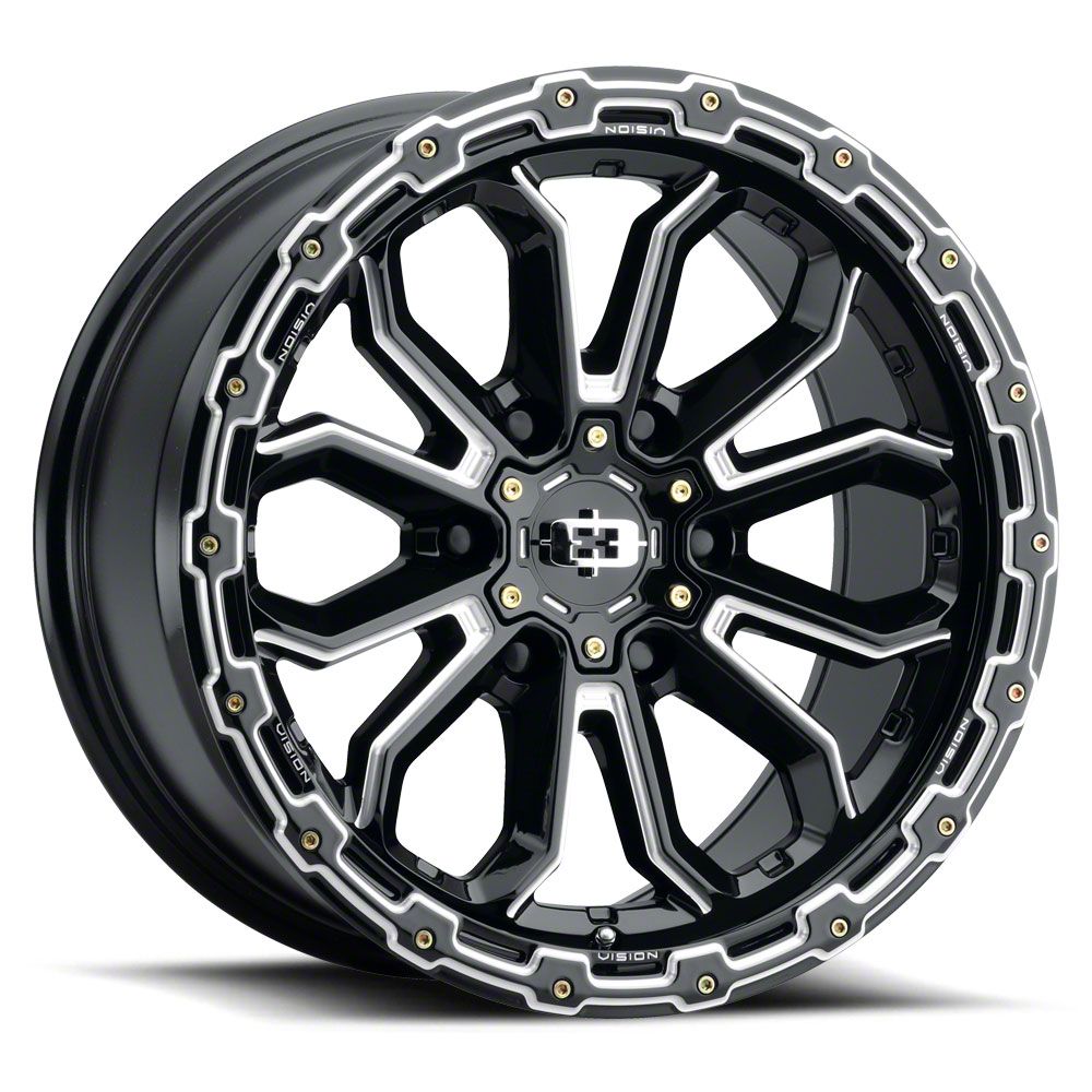 Vision Off-Road Jeep Wrangler Korupt Gloss Black Milled Spoke Wheel ...