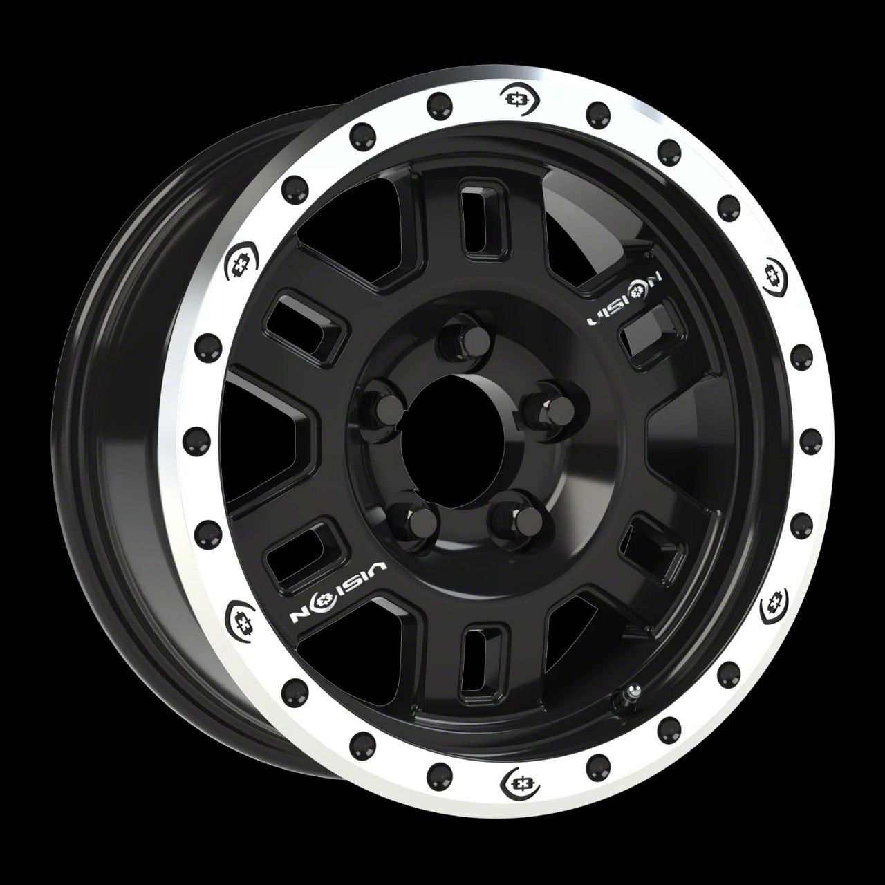 Vision Wheel Jeep Wrangler Manx Gloss Black Machined Lip Wheel; 16x7 ...