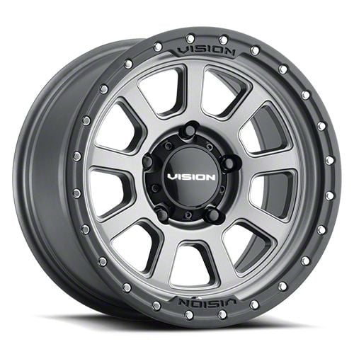 Vision Off-Road Jeep Wrangler Ojos Satin Gray Wheel; 20x9; 12mm Offset ...