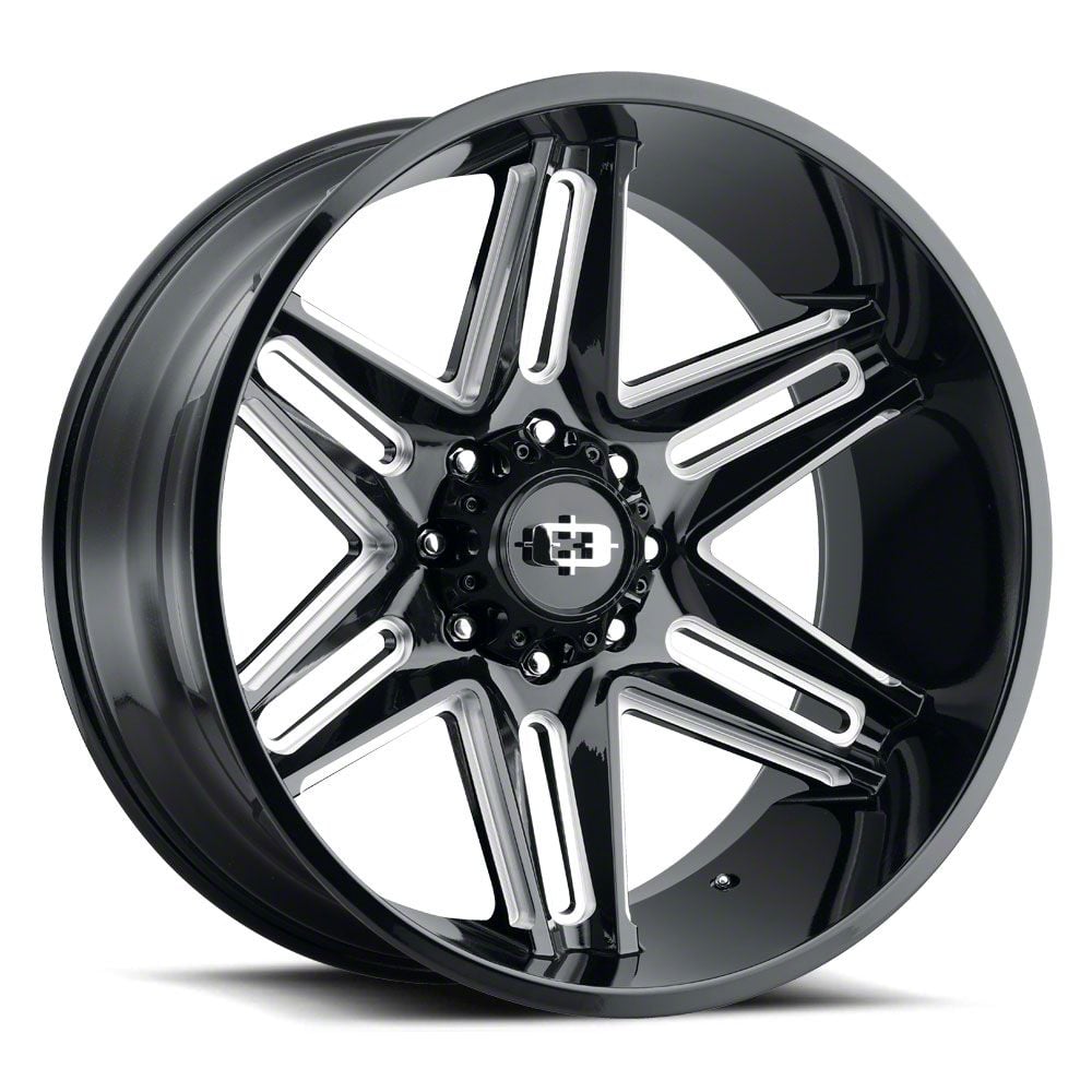 Vision Off-Road Jeep Wrangler Razor Gloss Black Milled Spoke Wheel ...