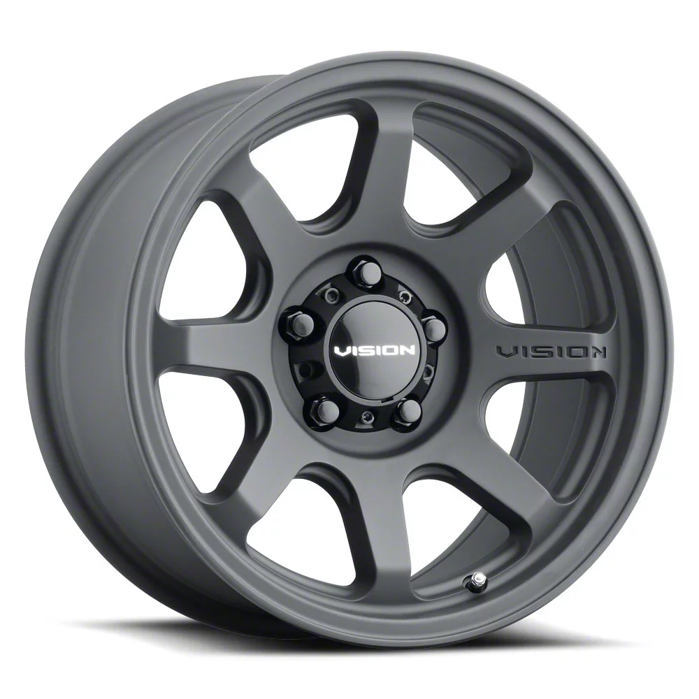 Vision Off-Road Jeep Wrangler Flow Satin Black Wheel; 16x8; 0mm Offset ...