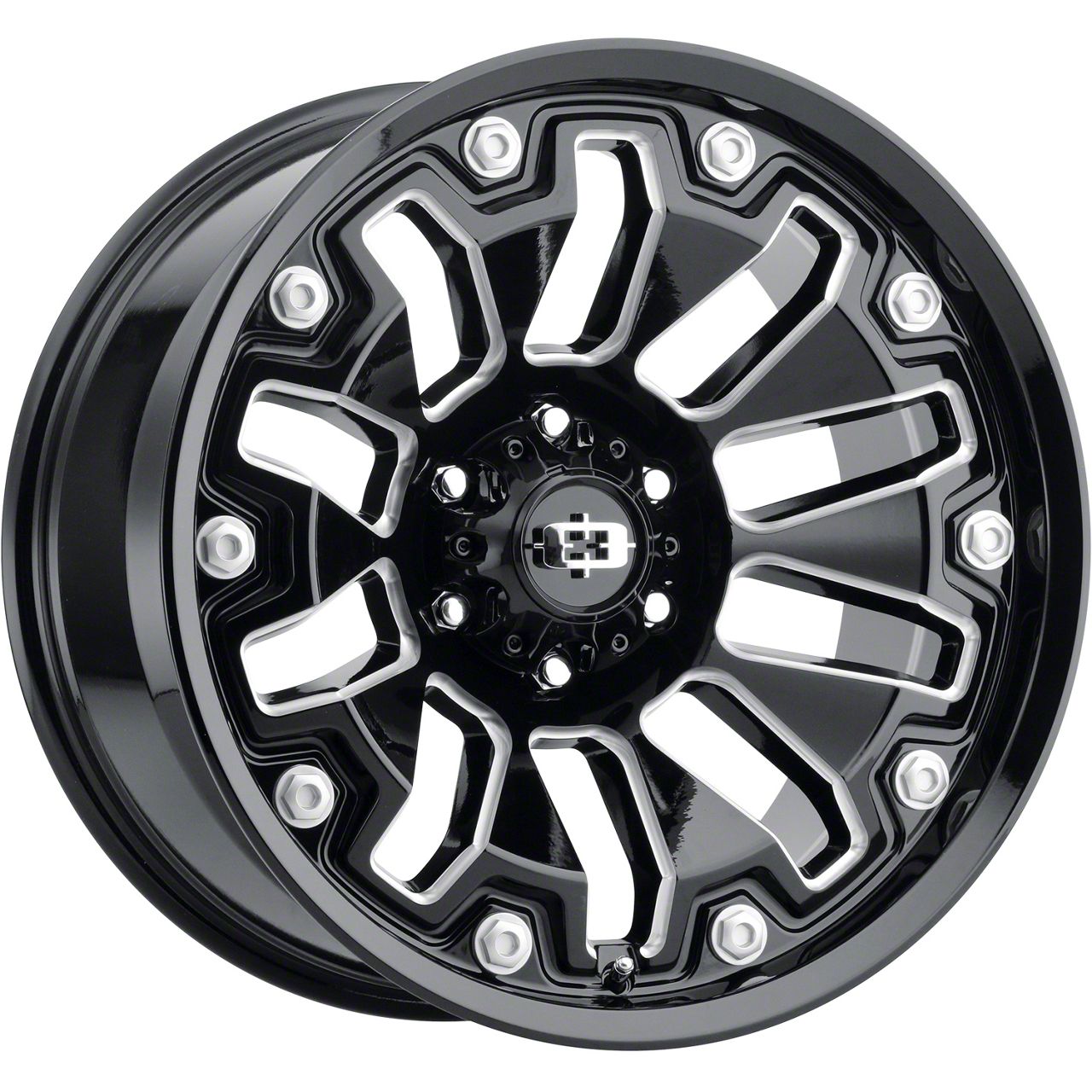 Vision Off-Road Tacoma Armor Gloss Black Milled 6-Lug Wheel; 18x9 ...