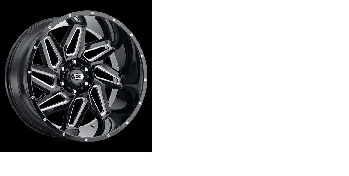 Vision Off-Road Tundra Spyder Gloss Black Milled Spoke 6-Lug Wheel ...