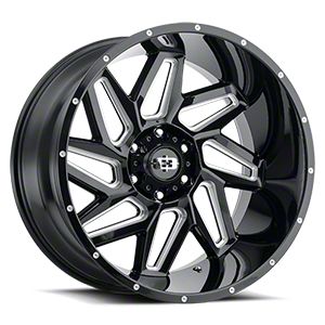 Vision Off-Road Tundra Spyder Gloss Black Milled 6-Lug Wheel; 22x10 ...