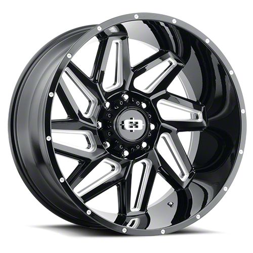 Vision Off-Road Tundra Spyder Gloss Black Milled 6-Lug Wheel; 22x14 ...