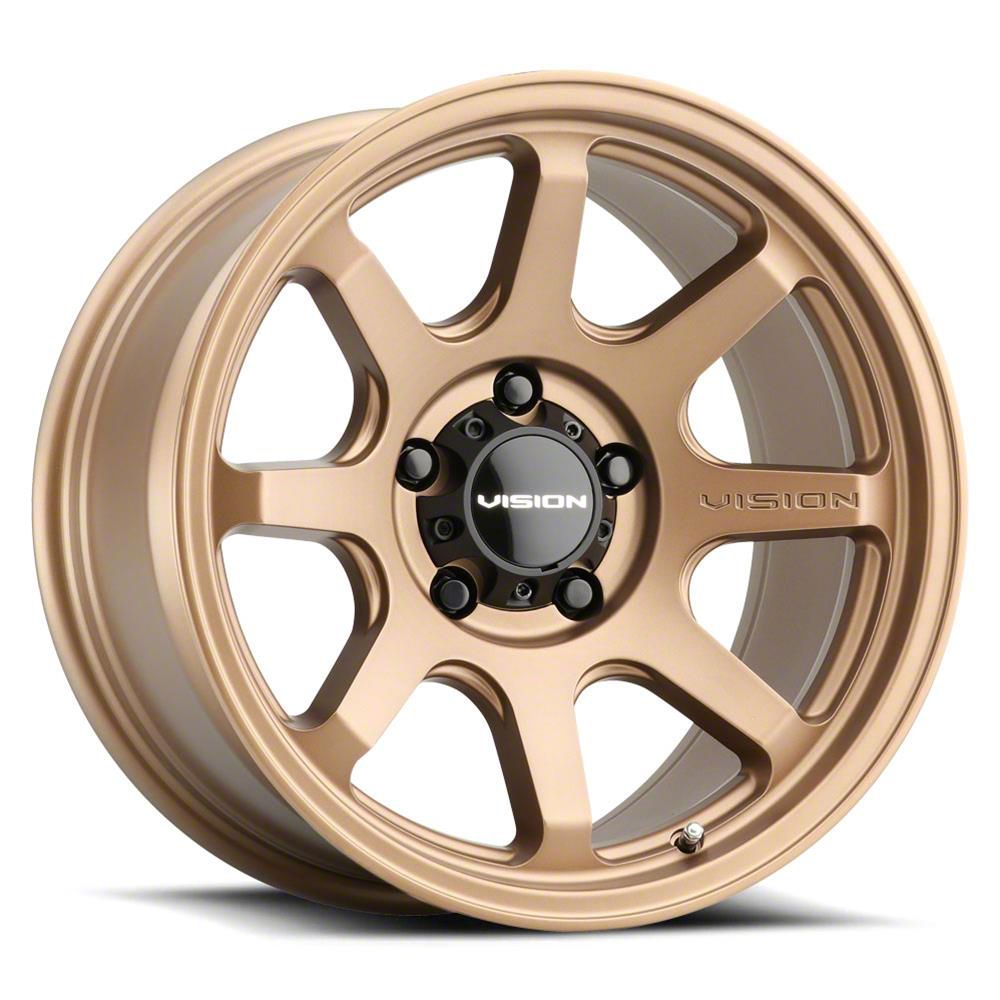 Vision Off-Road Jeep Wrangler Flow Bronze Wheel; 17x8; 30mm Offset 351 ...