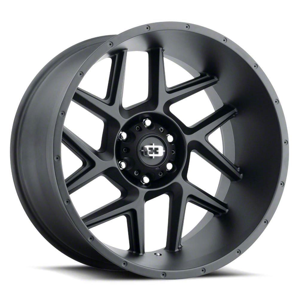 Vision Off-Road Jeep Wrangler Sliver Satin Black Wheel; 20x9; 10mm ...