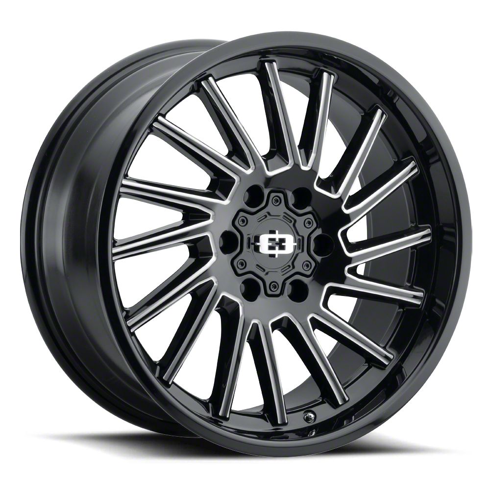 Vision Off-Road Titan Rapier Gloss Black Milled Spoke 6-Lug Wheel ...