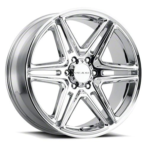 Vision Wheel Titan Wedge Chrome 6-Lug Wheel; 24x9.5; 30mm Offset 476 ...