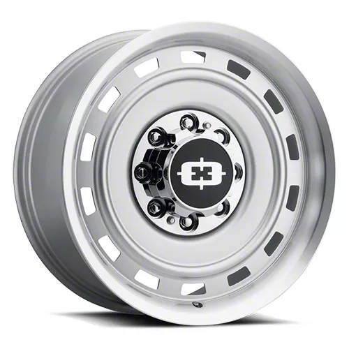 Vision Wheel Bronco Cheyenne Silver Machined Lip 6-Lug Wheel; 22x10 ...