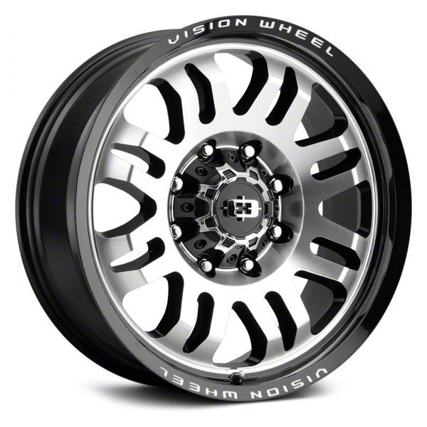 Vision Wheel Bronco Inferno Gloss Black Machined 6-Lug Wheel; 18x9 ...