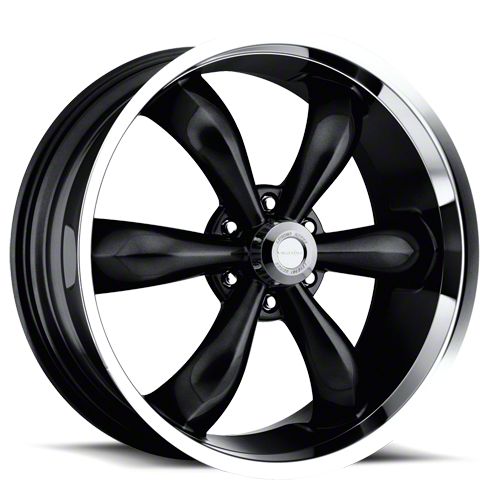 Vision Wheel Bronco Legend 5 Gloss Black Machined Lip 6-Lug Wheel; 20x9 ...