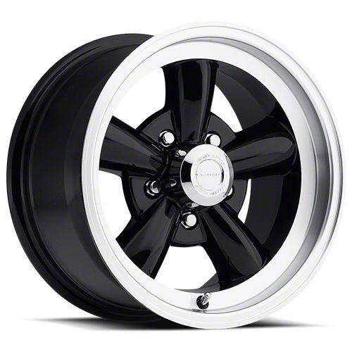Vision Wheel Jeep Wrangler Legend 5 Gloss Black Machined Wheel; 15x7 ...