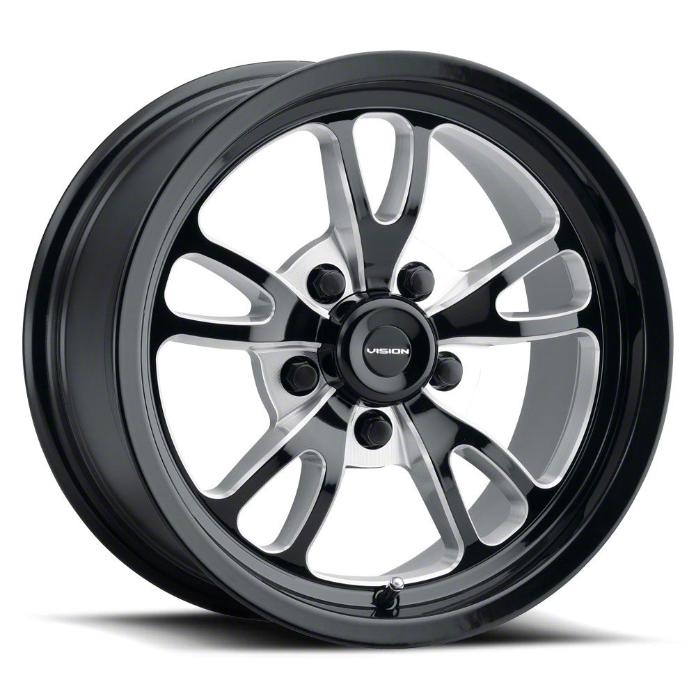 Vision Wheel Jeep Wrangler Patriot Gloss Black Milled Spoke Wheel; 15x8 ...