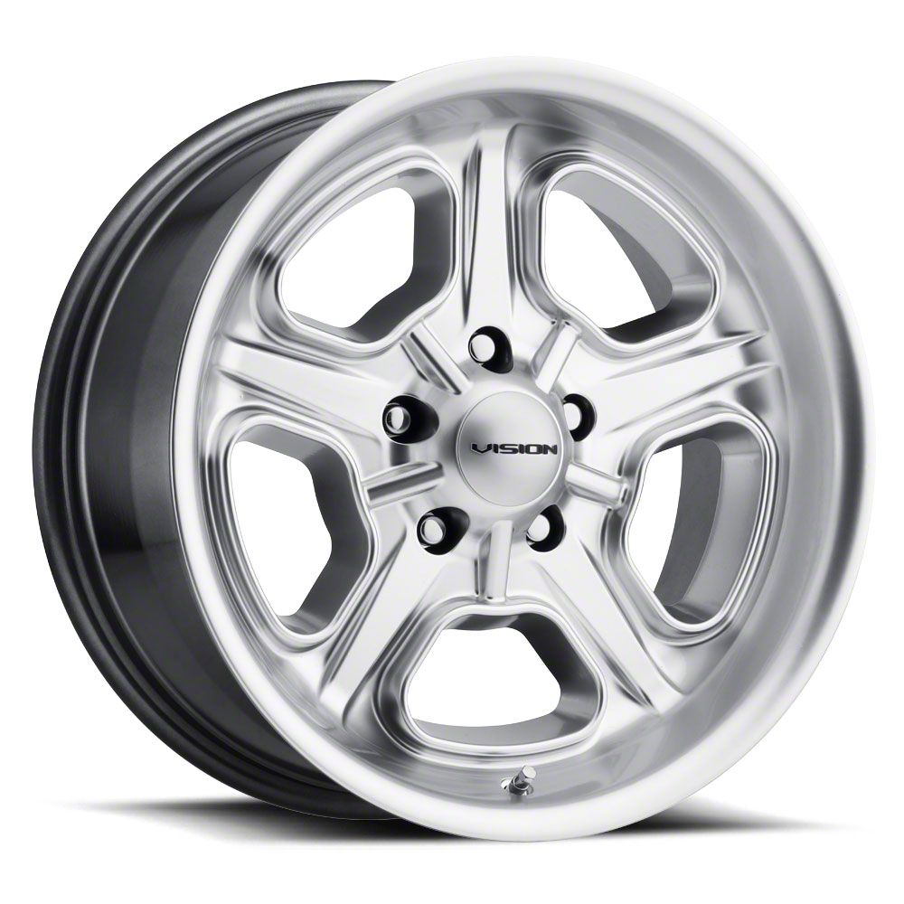 Vision Wheel Jeep Wrangler Daytona Hyper Silver Wheel; 15x8; 0mm Offset ...