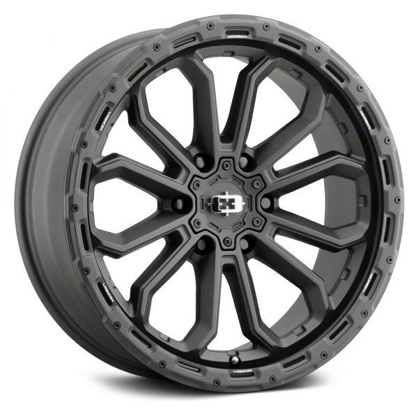 Vision Off-Road Titan Korupt Satin Black 6-Lug Wheel; 18x9; -12mm ...