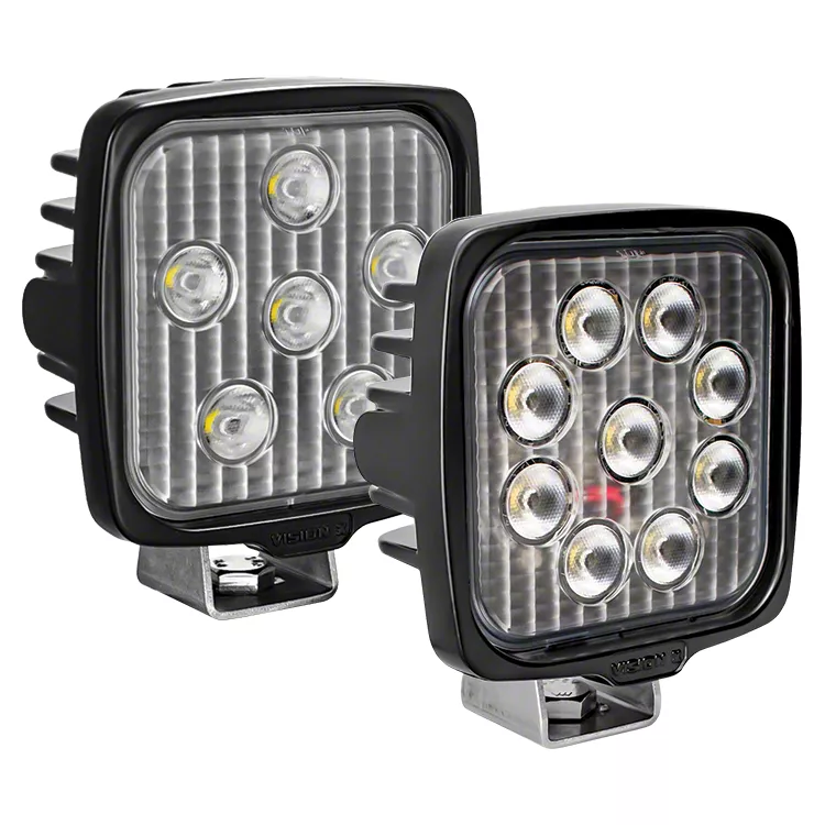 Vision X Bronco 4.30-Inch VL-Series 6-LED Square Work Light; Flood Beam ...