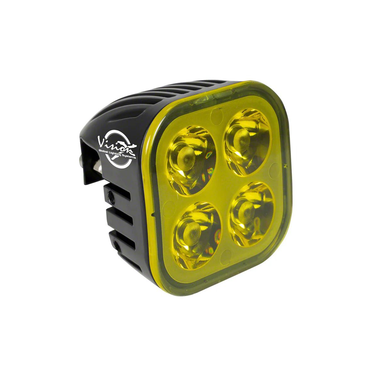 Vision X Bronco Unite Series LED Module Pod; Blackout Yellow; Flood ...