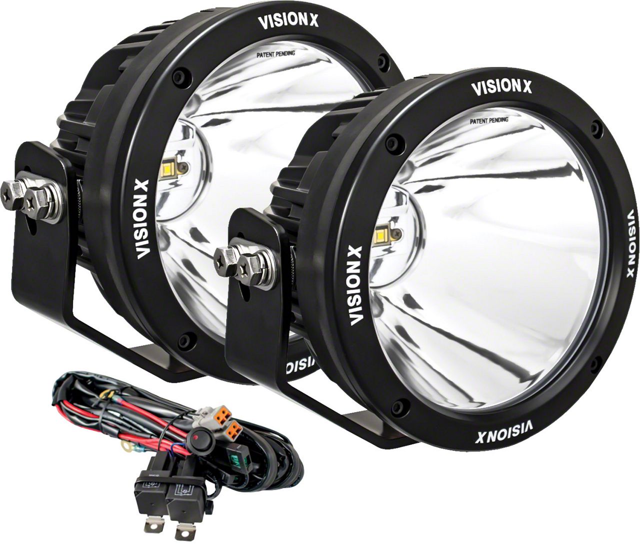 Vision X Jeep Wrangler 6.70-Inch Multi-LED Round CG2 Light Cannon Kit ...