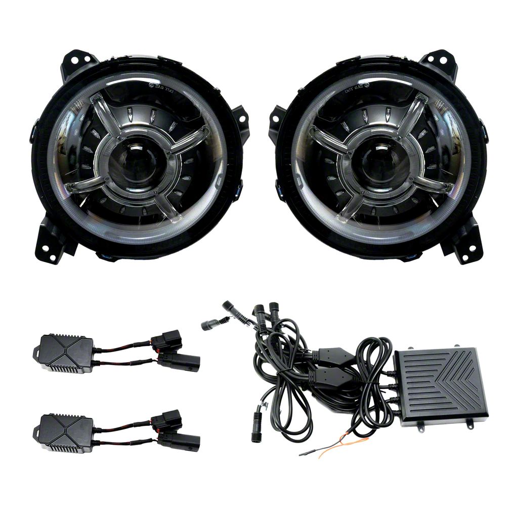 Vivid Lumen Industries Jeep Gladiator RGB Halo LED Headlights; Black ...
