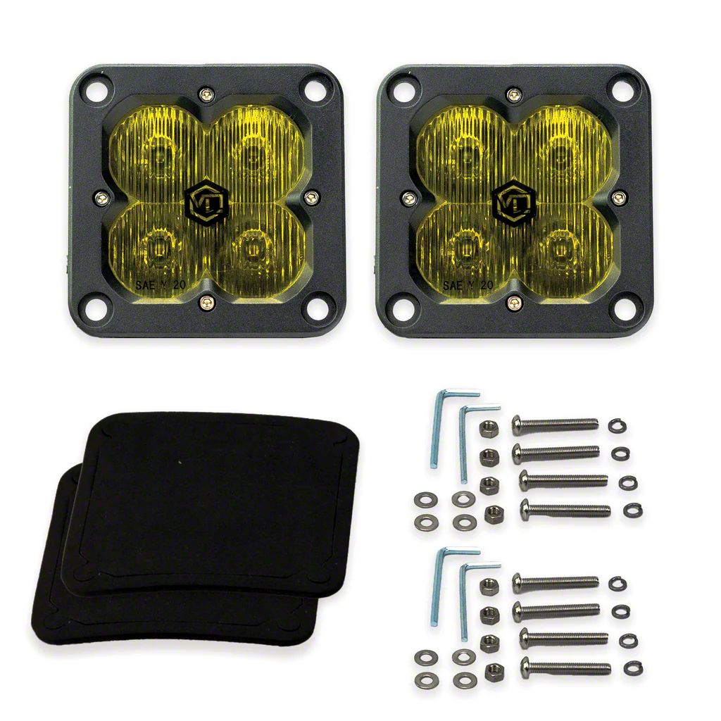 Vivid Lumen Industries Titan FNG Series 3-Inch Flush Mount LED Yellow ...
