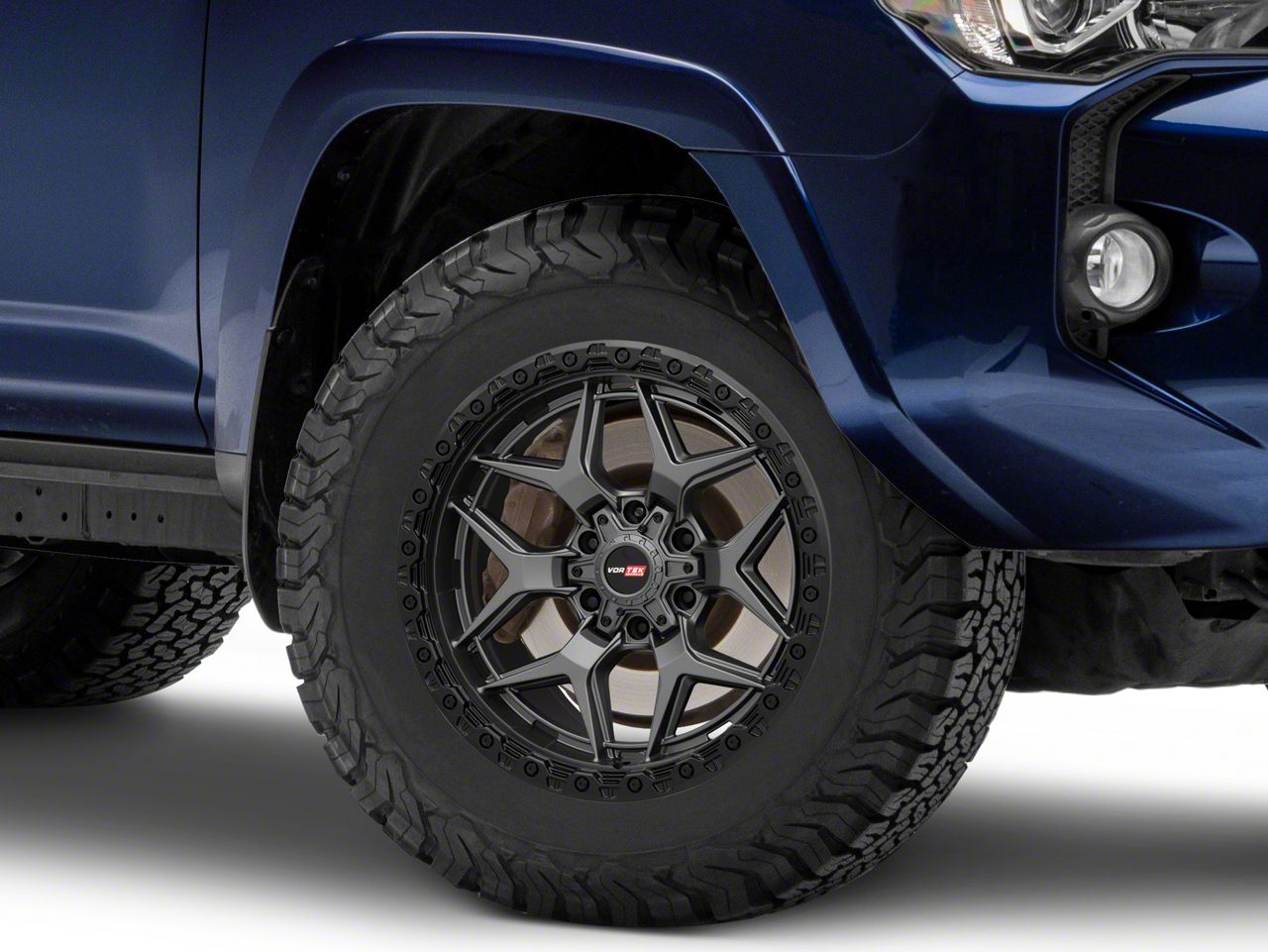 Vortek Off-Road Toyota 4-Runner VRT-603 Matte Titanium with Black Bead ...