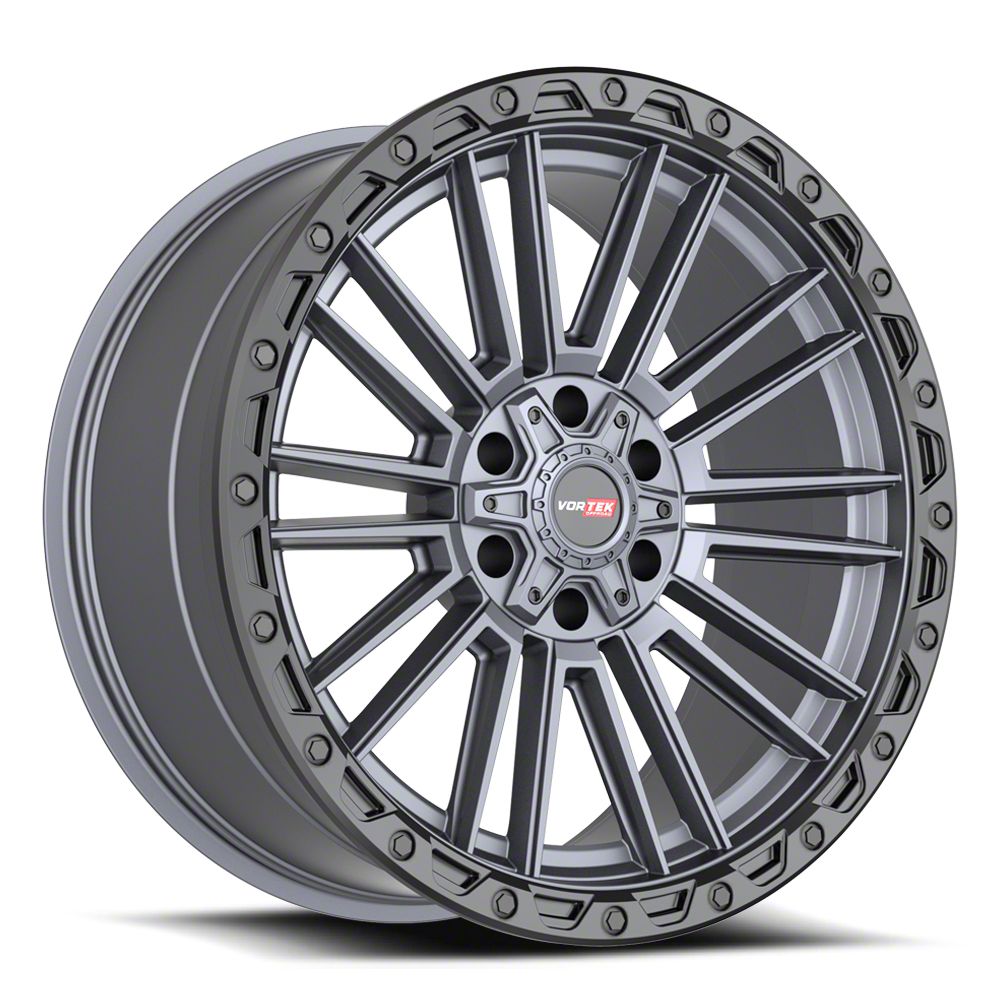 Vortek Off-Road Toyota 4-Runner VRT-604 Matte Titanium with Black Bead ...