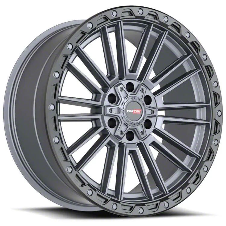 Vortek Off-Road Toyota 4-Runner VRT-604 Matte Titanium with Black Bead ...
