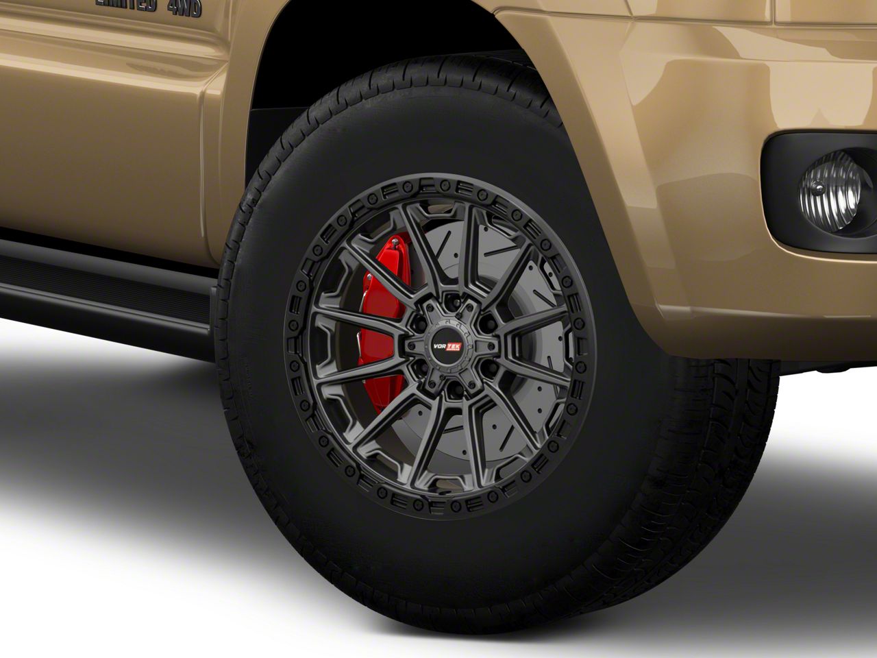 Vortek Off-Road Toyota 4-Runner VRT-601 Matte Titanium with Black Bead ...