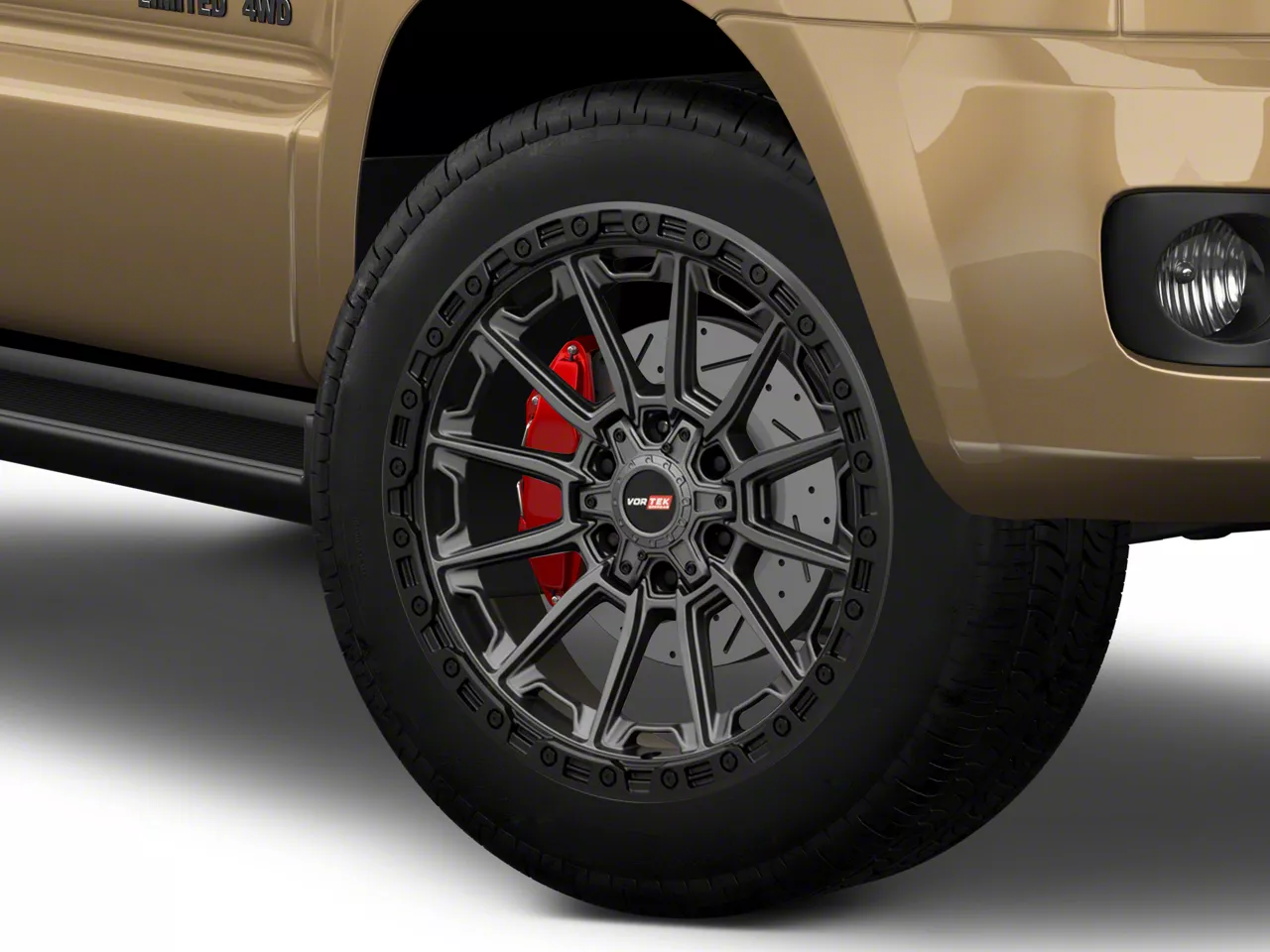 Vortek Off-Road Toyota 4-Runner VRT-601 Matte Titanium with Black Bead ...