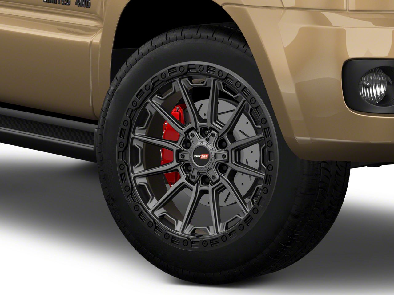 Vortek Off-Road Toyota 4-Runner VRT-601 Matte Titanium with Black Bead ...