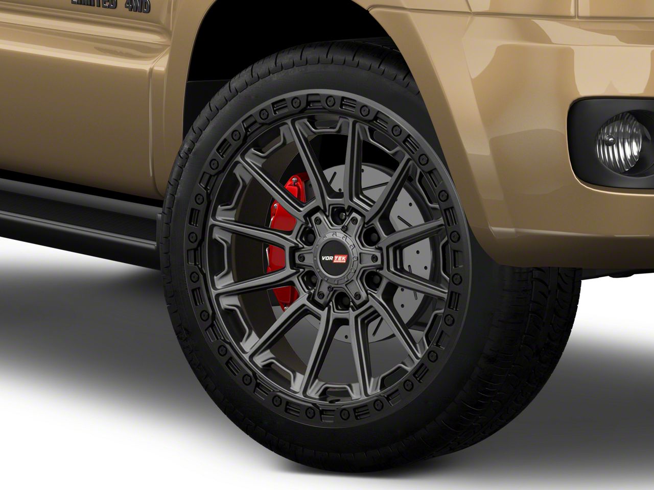 Vortek Off-Road Toyota 4-Runner VRT-601 Matte Titanium with Black Bead ...