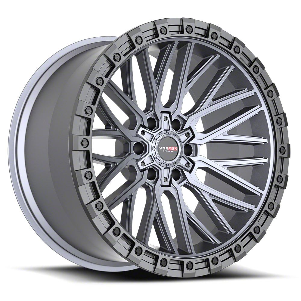 Vortek Off-Road Toyota 4-Runner VRT-608 Matte Titanium with Black Bead ...