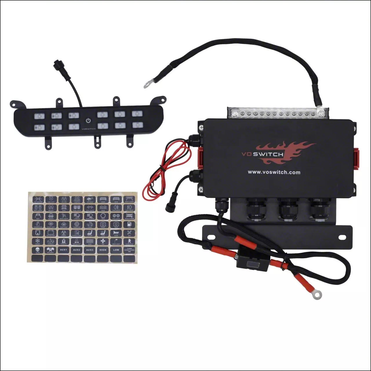 Voswitch Jeep Wrangler Lower Dash Panel Switch Panel System; 12-Button ...