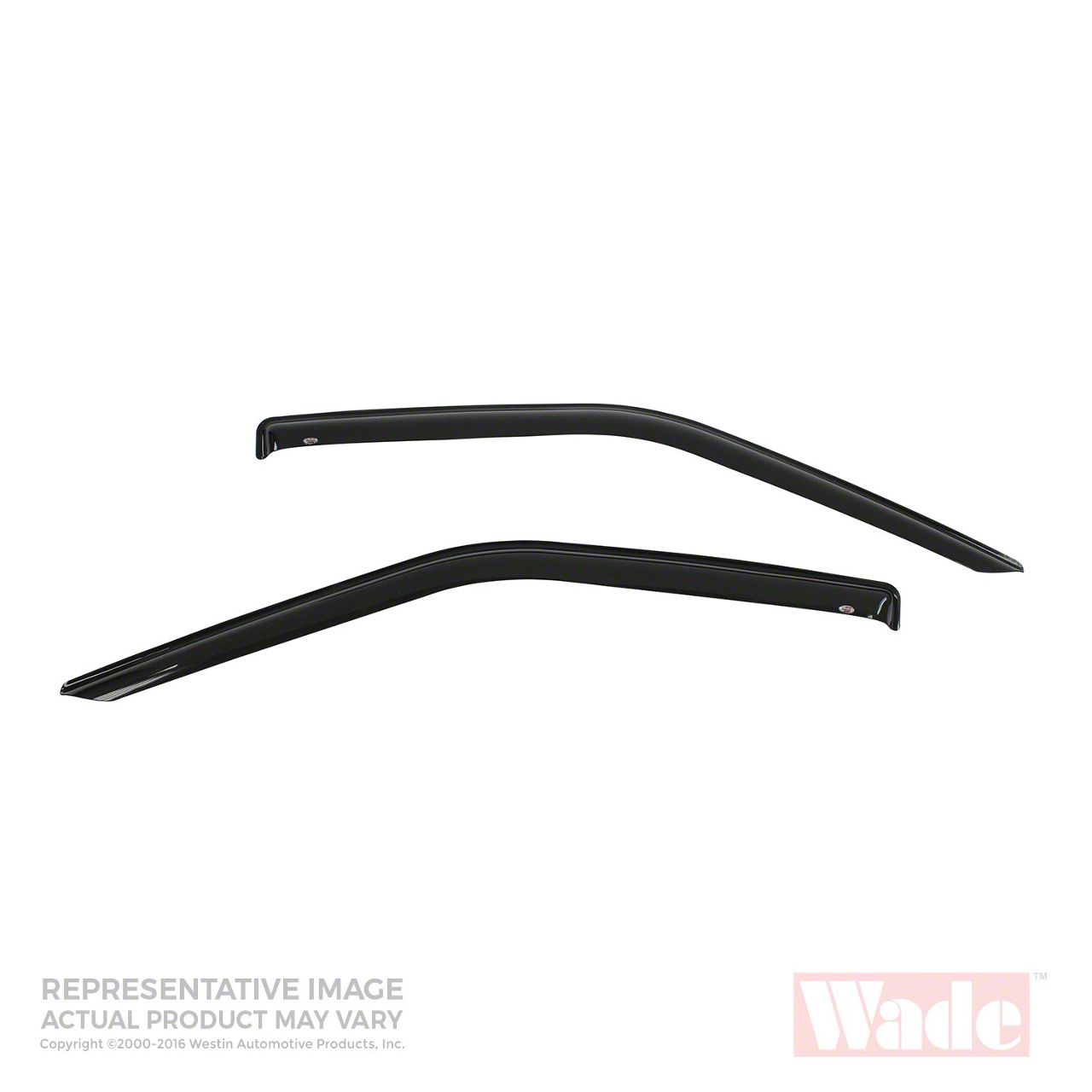 Wade Tacoma Slim Wind Deflectors - Smoked 72-88458 (05-14 Tacoma ...