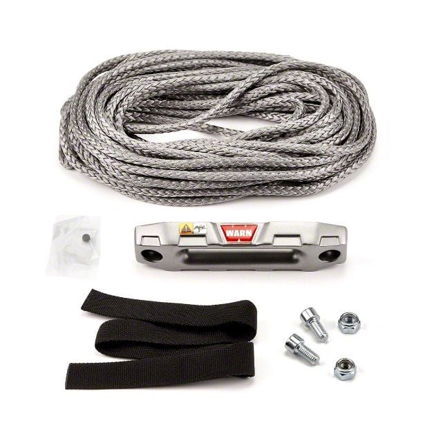 WARN Jeep Gladiator 1/4-Inch x 50-Foot Synthetic Rope Conversion Kit ...